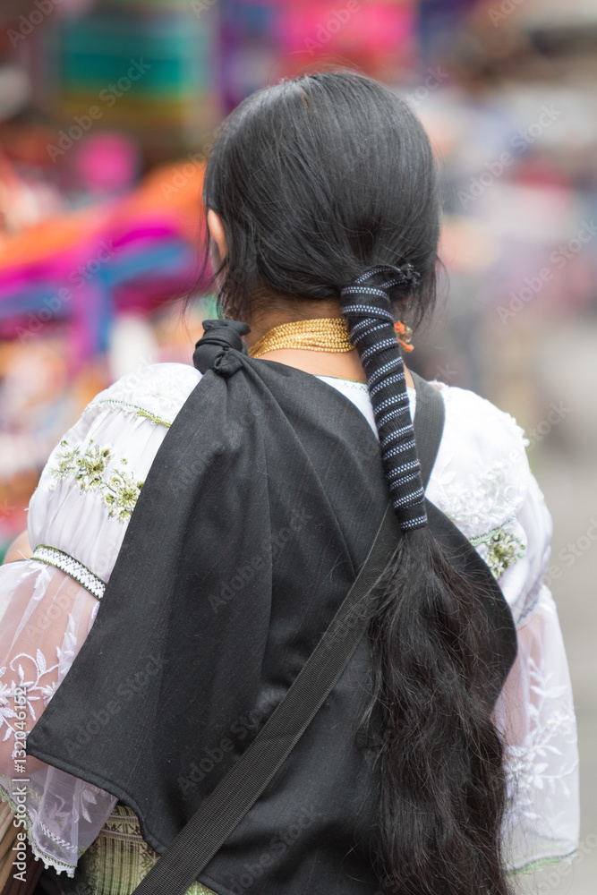 indigenous hairstyle in Ecuador Stock Photo | Adobe Stock