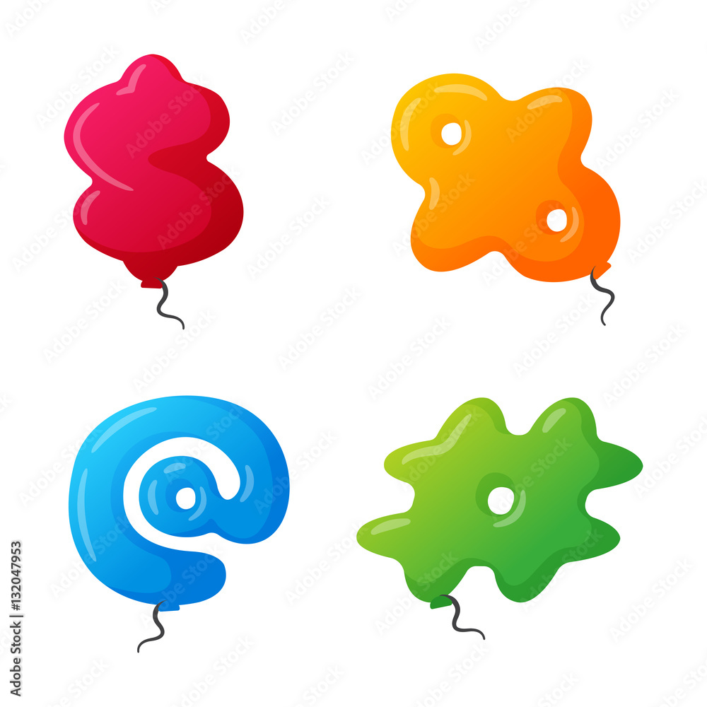 Balloon mark vector set. Stock Vector | Adobe Stock