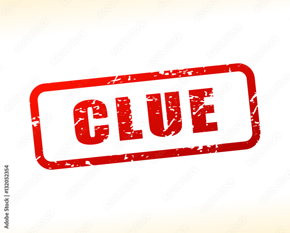 clue text buffered Stock Vector | Adobe Stock