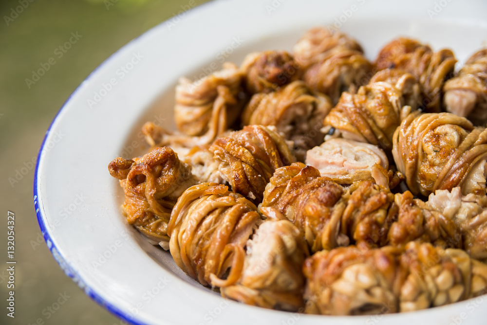 Cordula Sarda, roasted lamb offal, traditional food of Sardinia Stock ...