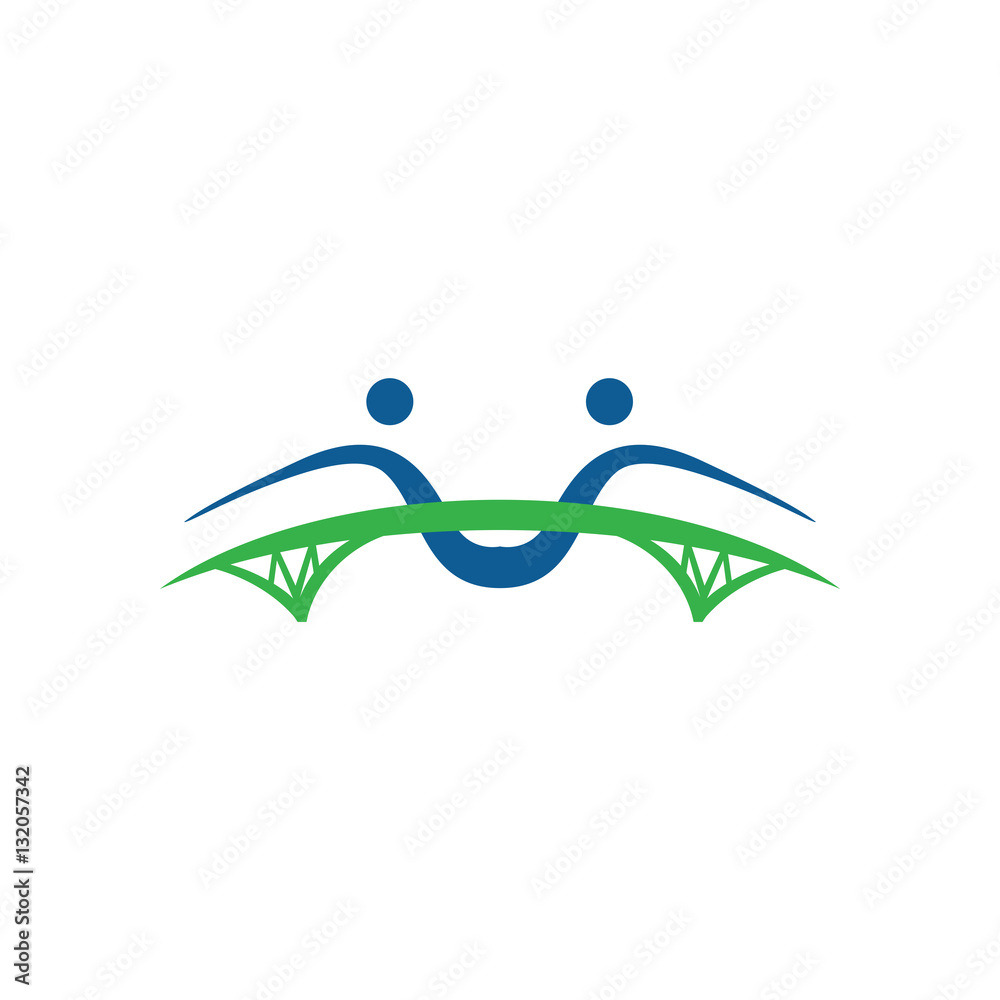 human bridge logo Stock Vector | Adobe Stock