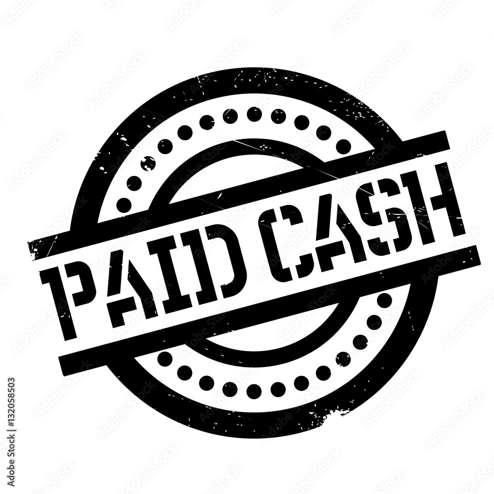 Paid Cash rubber stamp vector de Stock | Adobe Stock