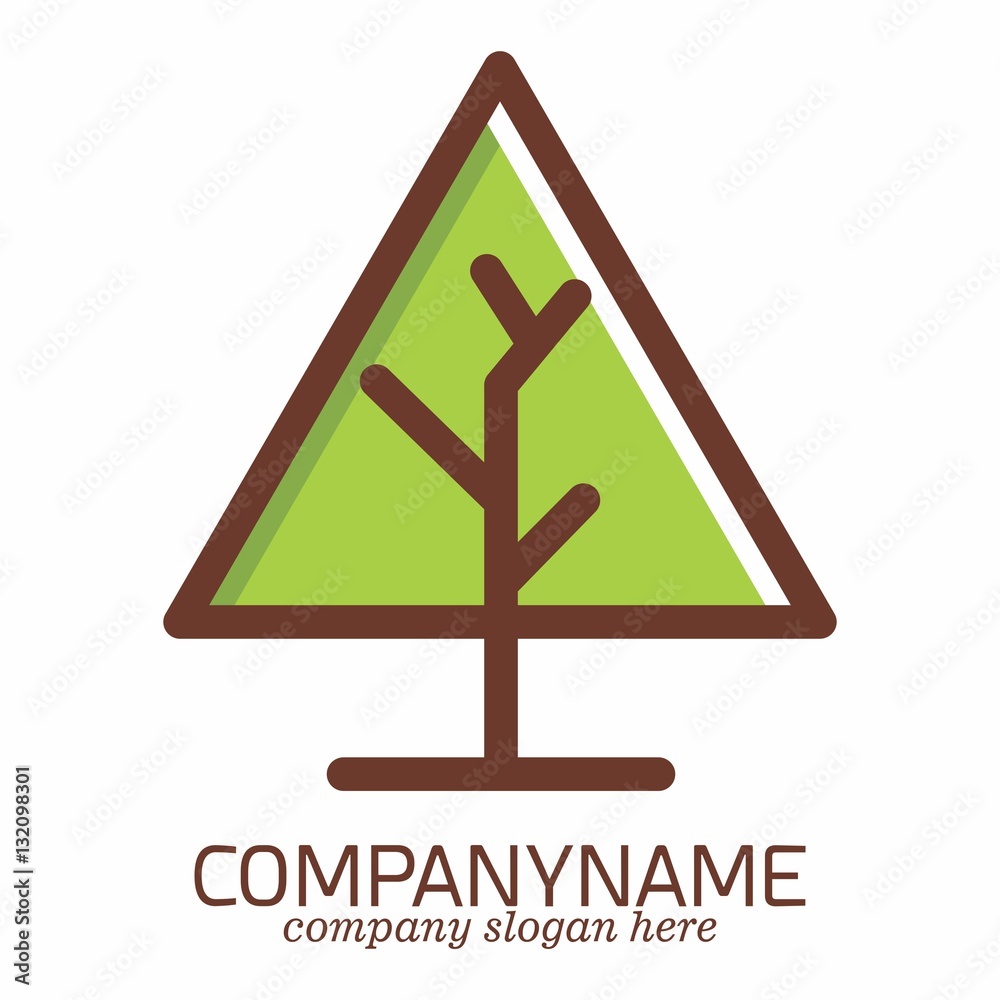 growing tree logo icon vector template Stock Vector | Adobe Stock