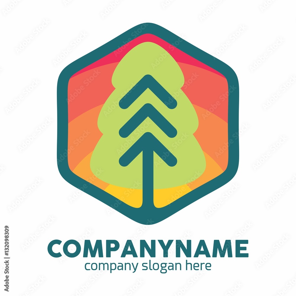 growing tree logo icon vector template Stock Vector | Adobe Stock