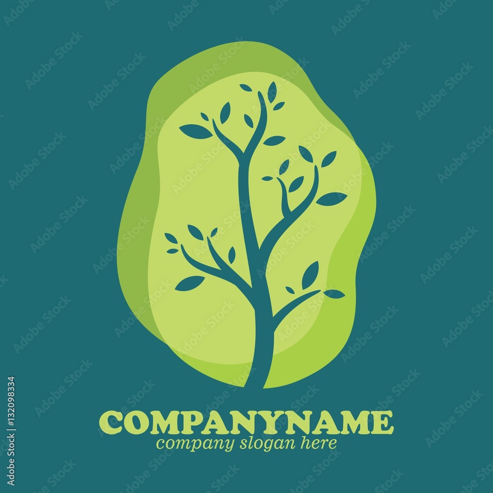 growing tree logo icon vector template Stock Vector | Adobe Stock