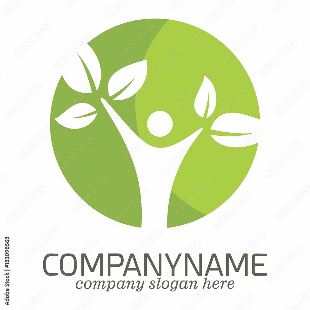 growing tree logo icon vector template Stock Vector | Adobe Stock