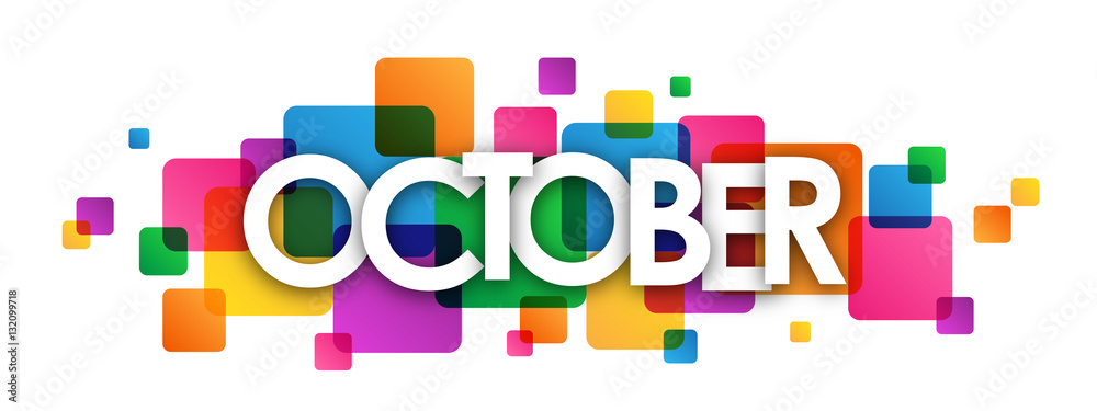 OCTOBER month icon Stock Vector | Adobe Stock