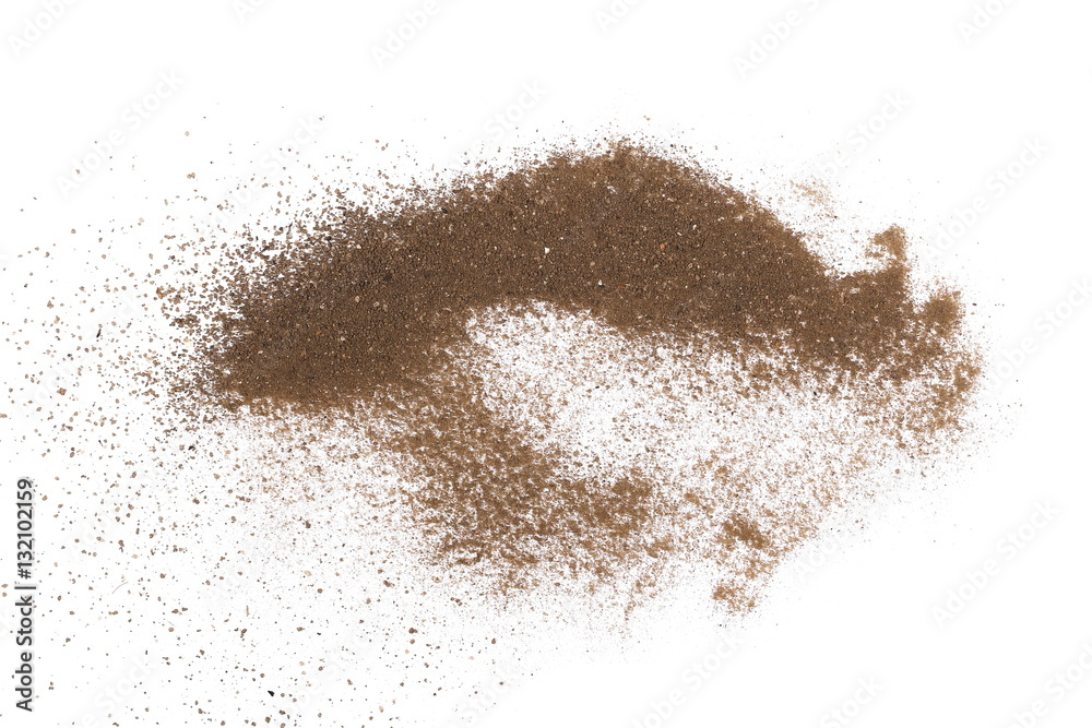 dust of soil isolated on white background, with clipping path Stock ...