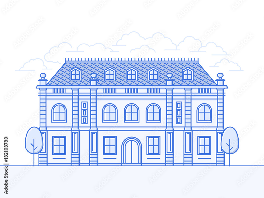 Chateau vector icon Stock Vector | Adobe Stock