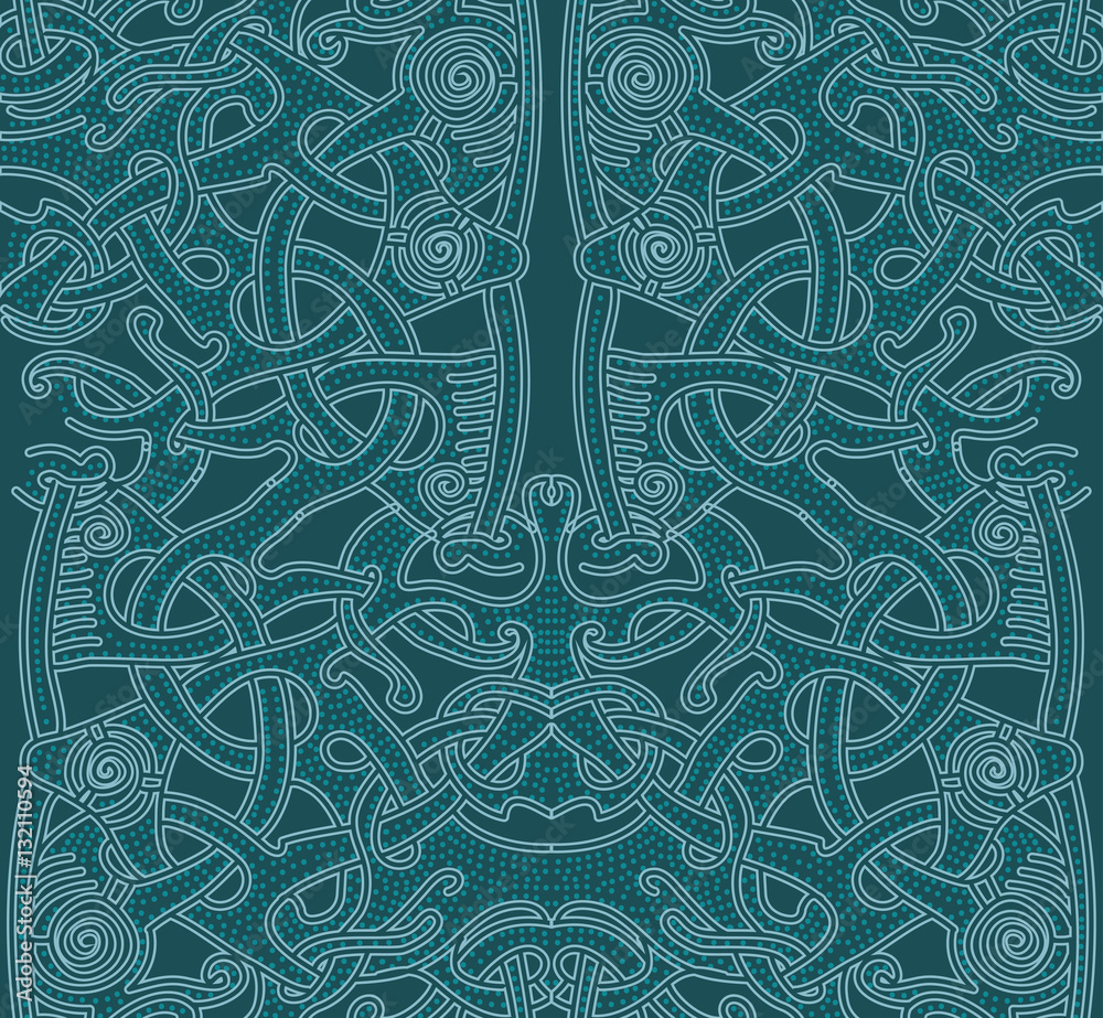 Pattern Vikings. Pattern background blue. Abstract cute pattern with ...