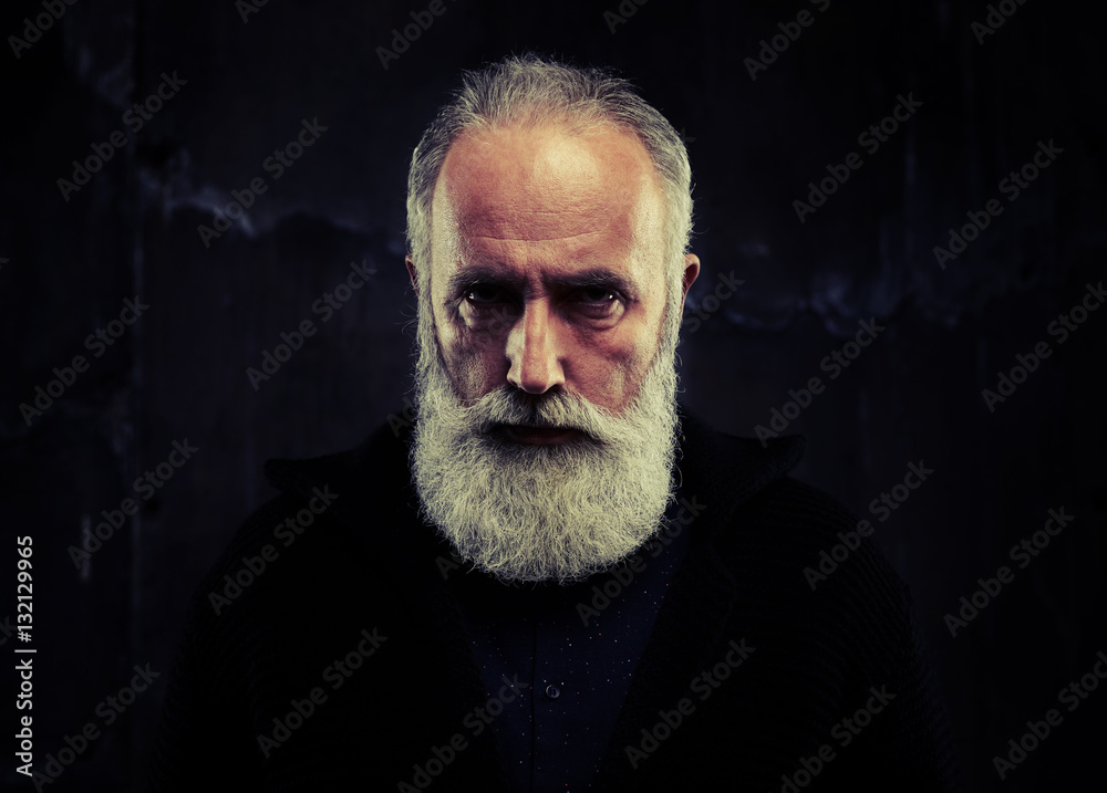 Male having a grim expression Stock Photo | Adobe Stock