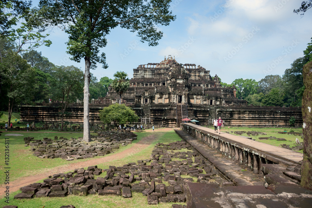 Pyramidal tower of Baphuon temple, Angkor Thom, Cambodia Stock Photo ...