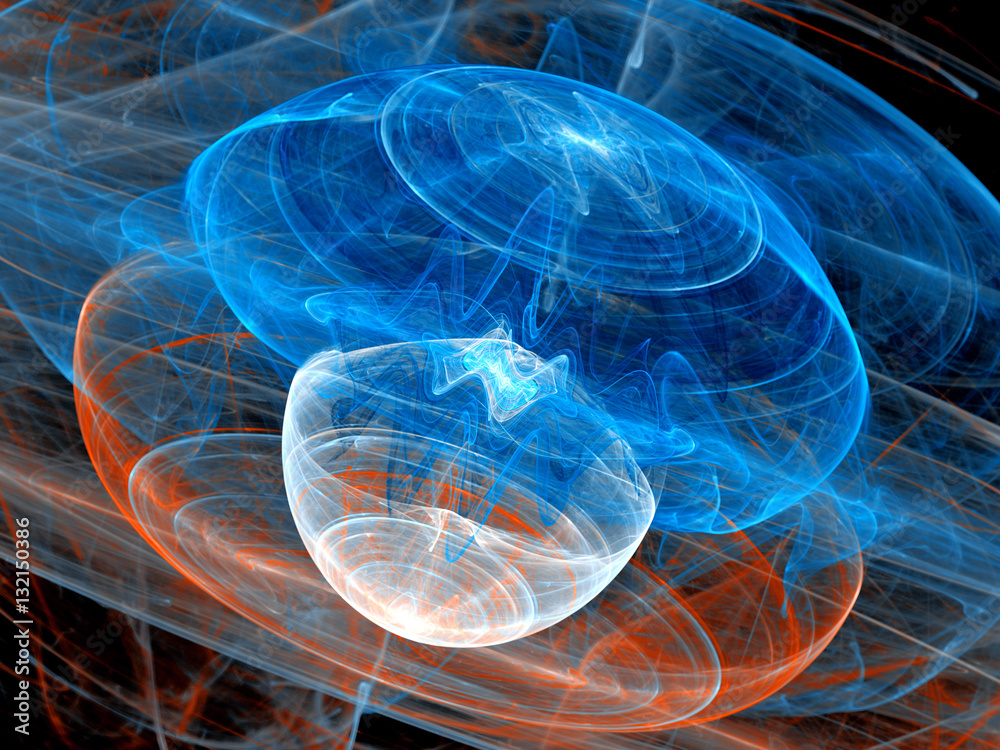 Colorful plasma waves in space Stock Illustration | Adobe Stock