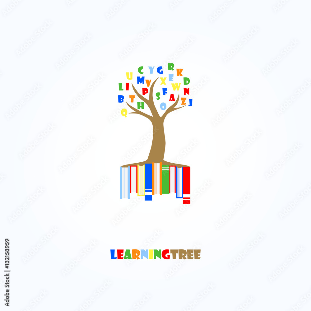 Learning Tree Logo Template. Education, Letters, Books. Stock Vector ...