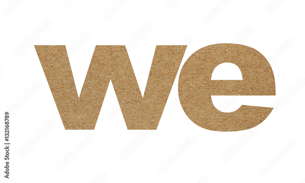 English alphabet texts made from old brown paper that isolated on white ...