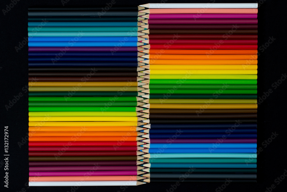 Colored pencil in a different angle Stock Photo | Adobe Stock