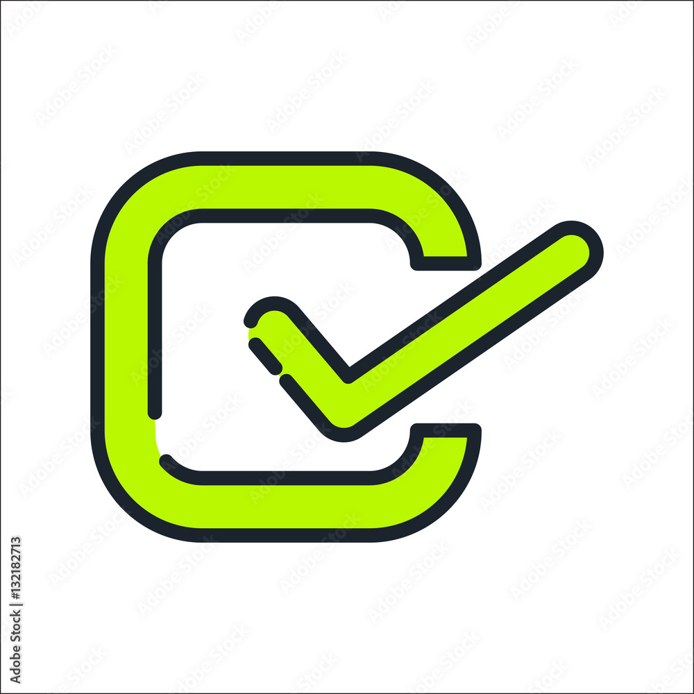 success mark icon color Stock Vector | Adobe Stock