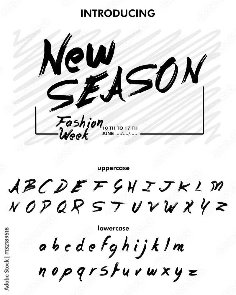 Typeface. Label. New Season Fashion Week typeface, labels and different ...