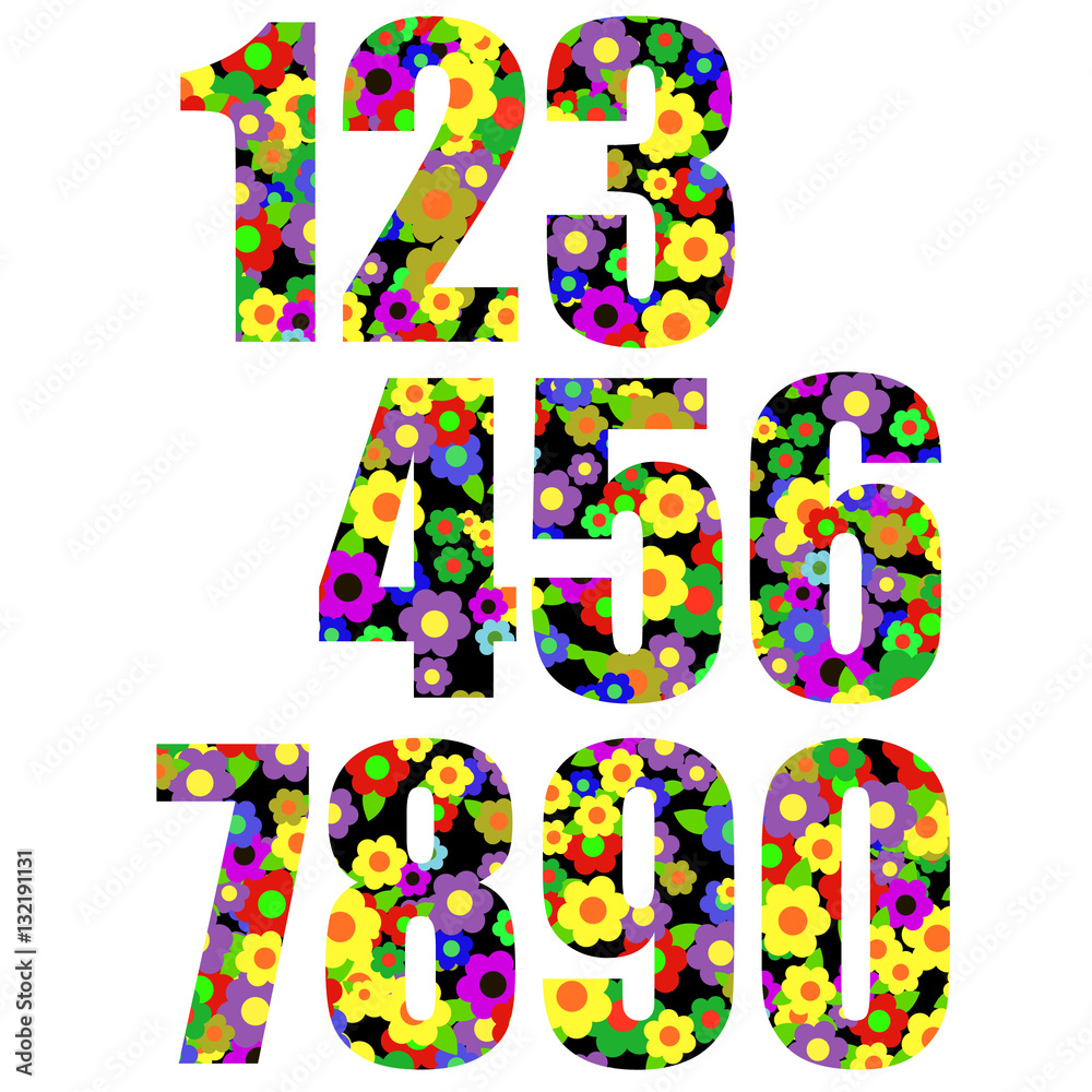 number vector design symbol numeral school sign vector de Stock | Adobe ...