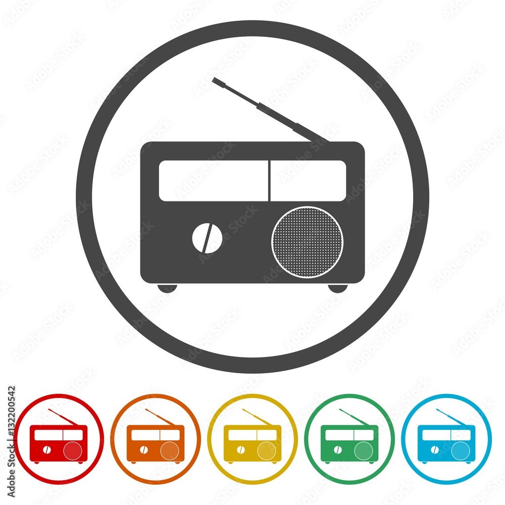 Radio symbol Vector, Radio Icon Vector Stock Vector | Adobe Stock