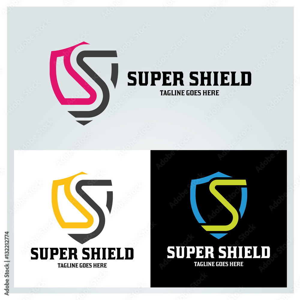 Super shield logo design template ,Letter S logo design concept ,Vector ...