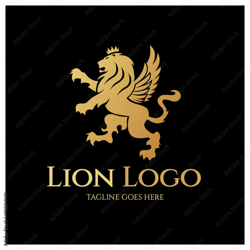 Lion Logo design template ,Element for the brand identity ,Vector ...