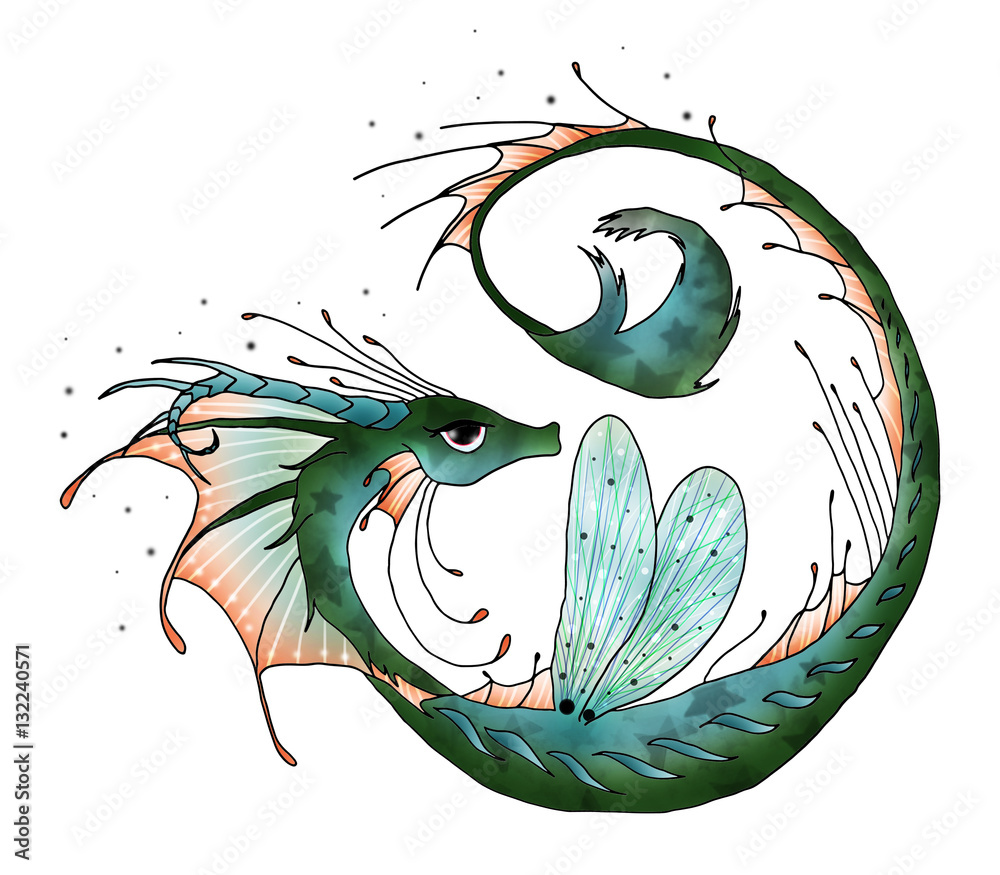 Fantasy Dragonfly digital art ilustración de Stock | Adobe Stock