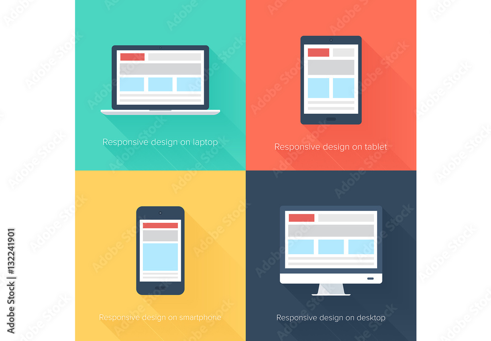 4 Adaptive Web Banners Stock Template | Adobe Stock
