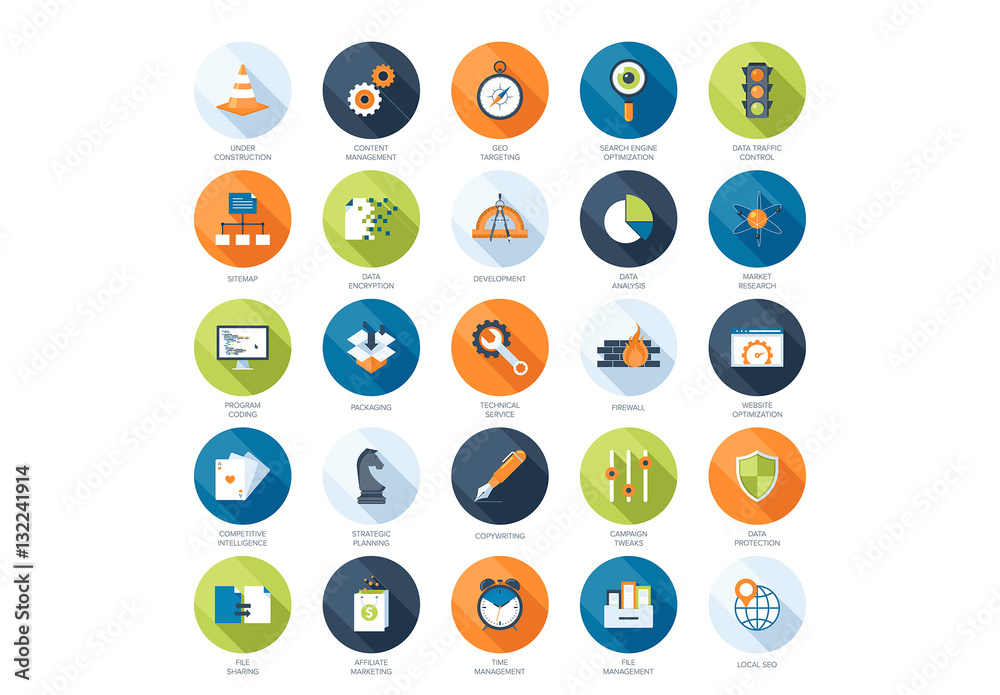 25 Analytics and Content Icons Stock Template | Adobe Stock