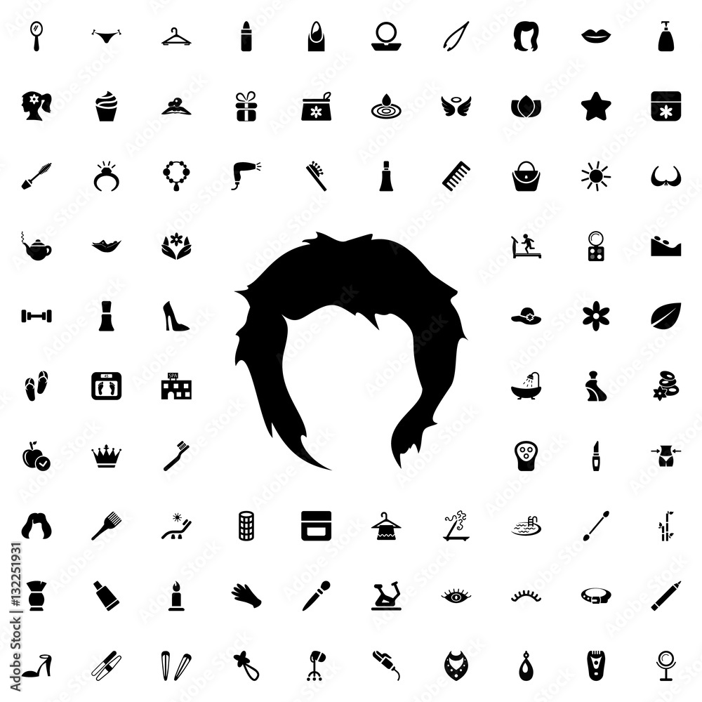 hairstyle icon illustration Stock-Vektorgrafik | Adobe Stock