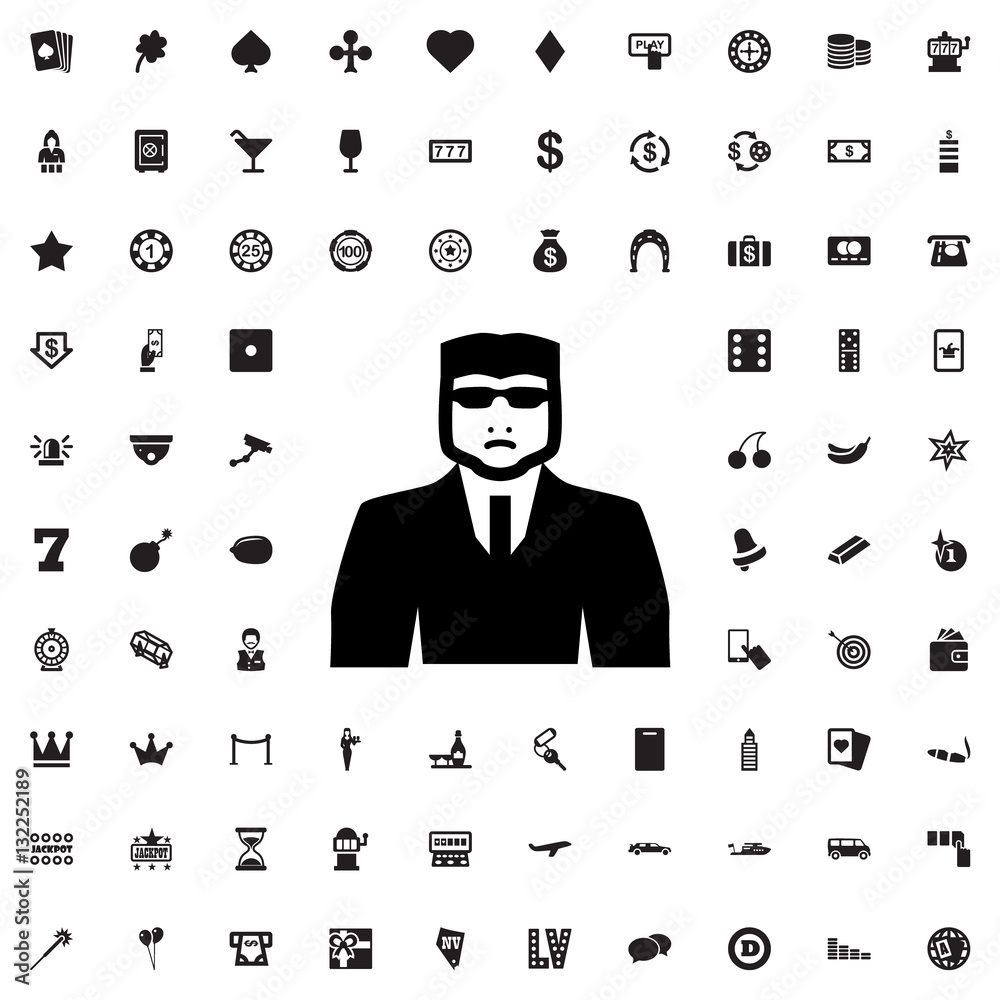 security guy icon illustration Stock Vector | Adobe Stock