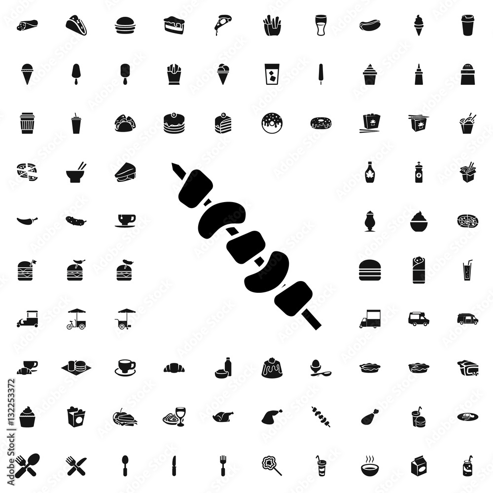 kebab icon illustration Stock Vector | Adobe Stock