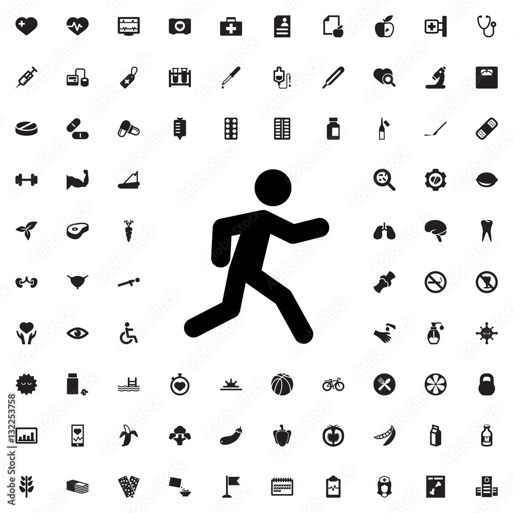 running icon illustration vector de Stock | Adobe Stock