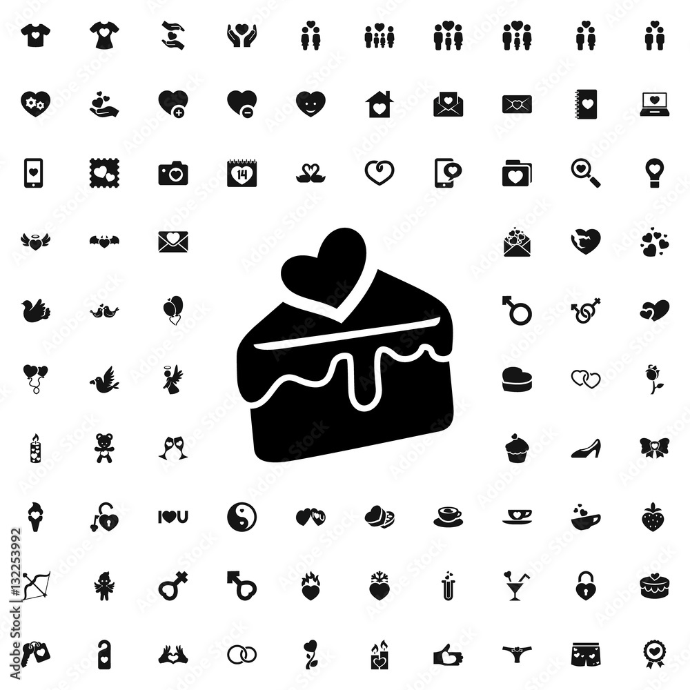 cake slice icon illustration Stock Vector | Adobe Stock