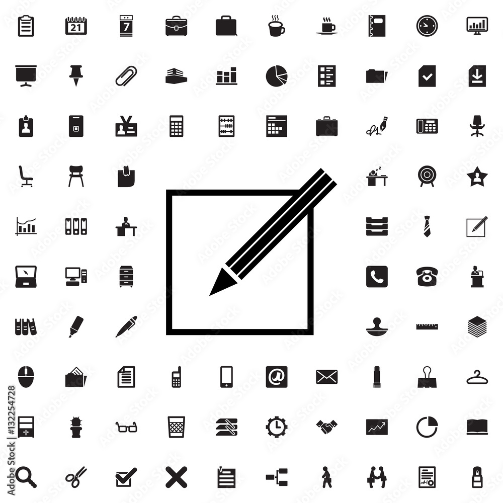 paper and pen icon illustration Stock Vector | Adobe Stock