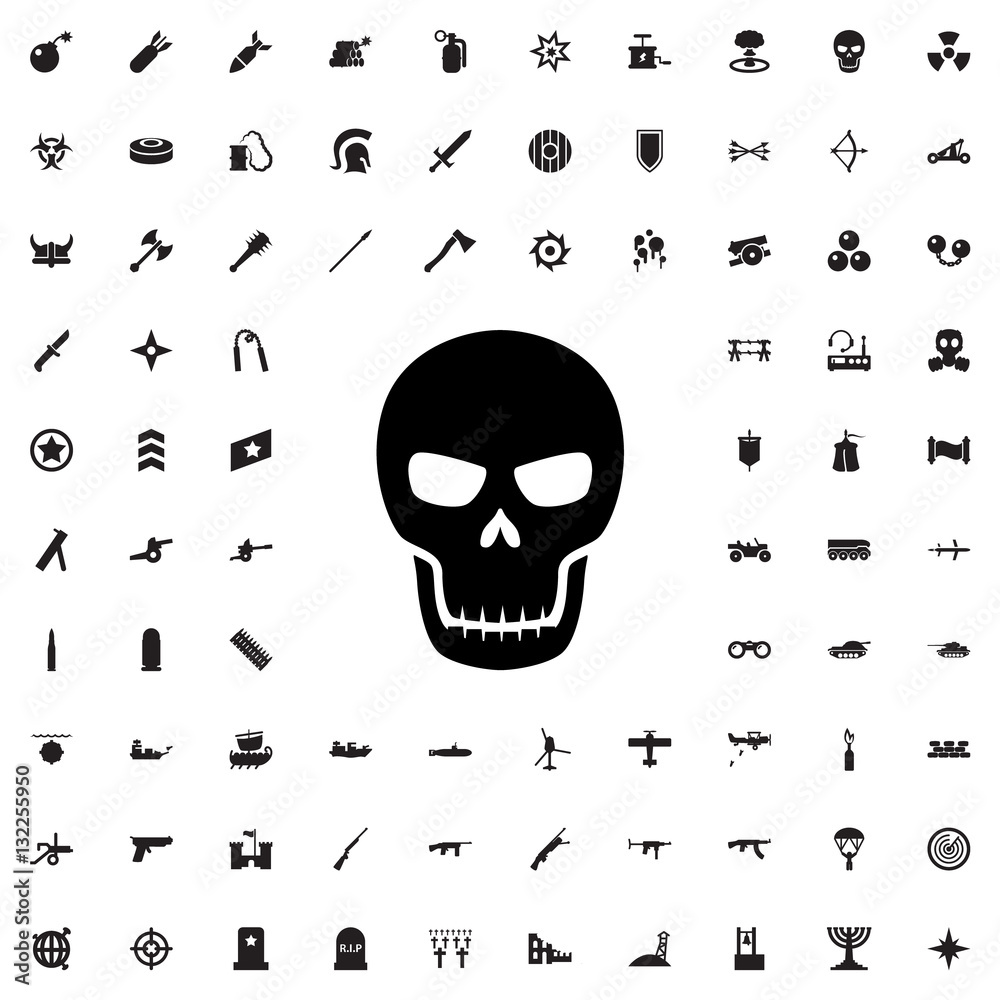 skull icon illustration Stock Vector | Adobe Stock