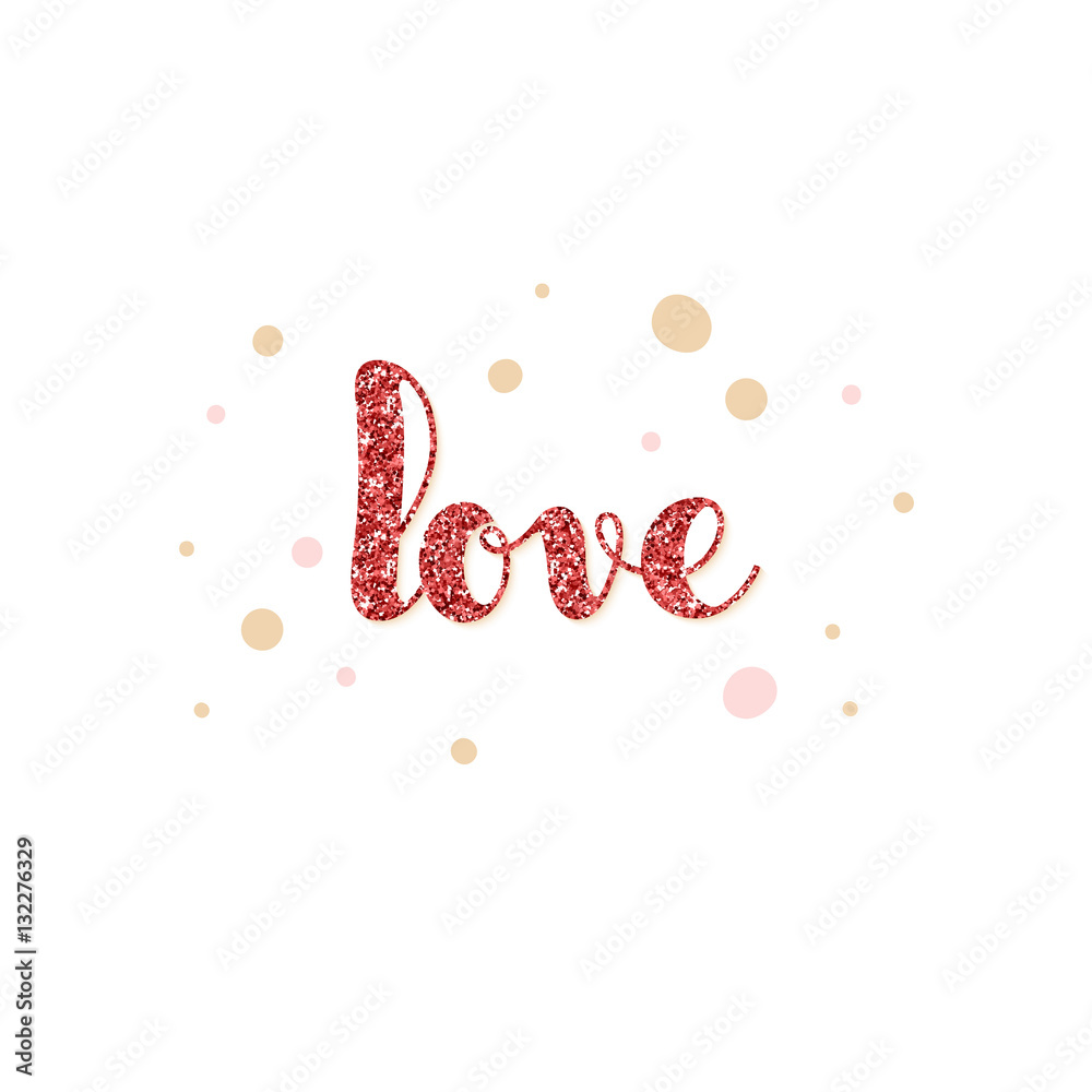 Glitter Words Love