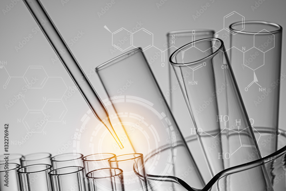 science laboratory test tubes , laboratory equipment Stock Photo ...