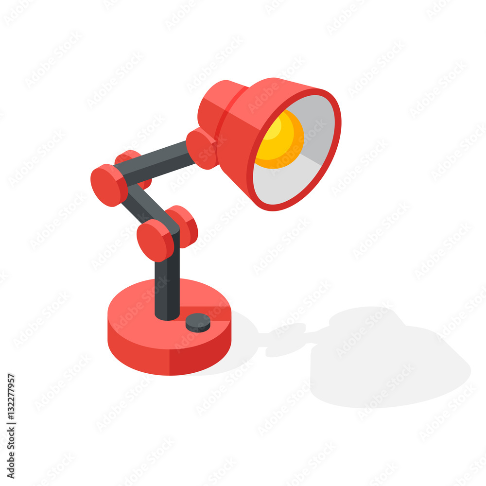 Cartoon lamp vector illustration. Stock Vector | Adobe Stock