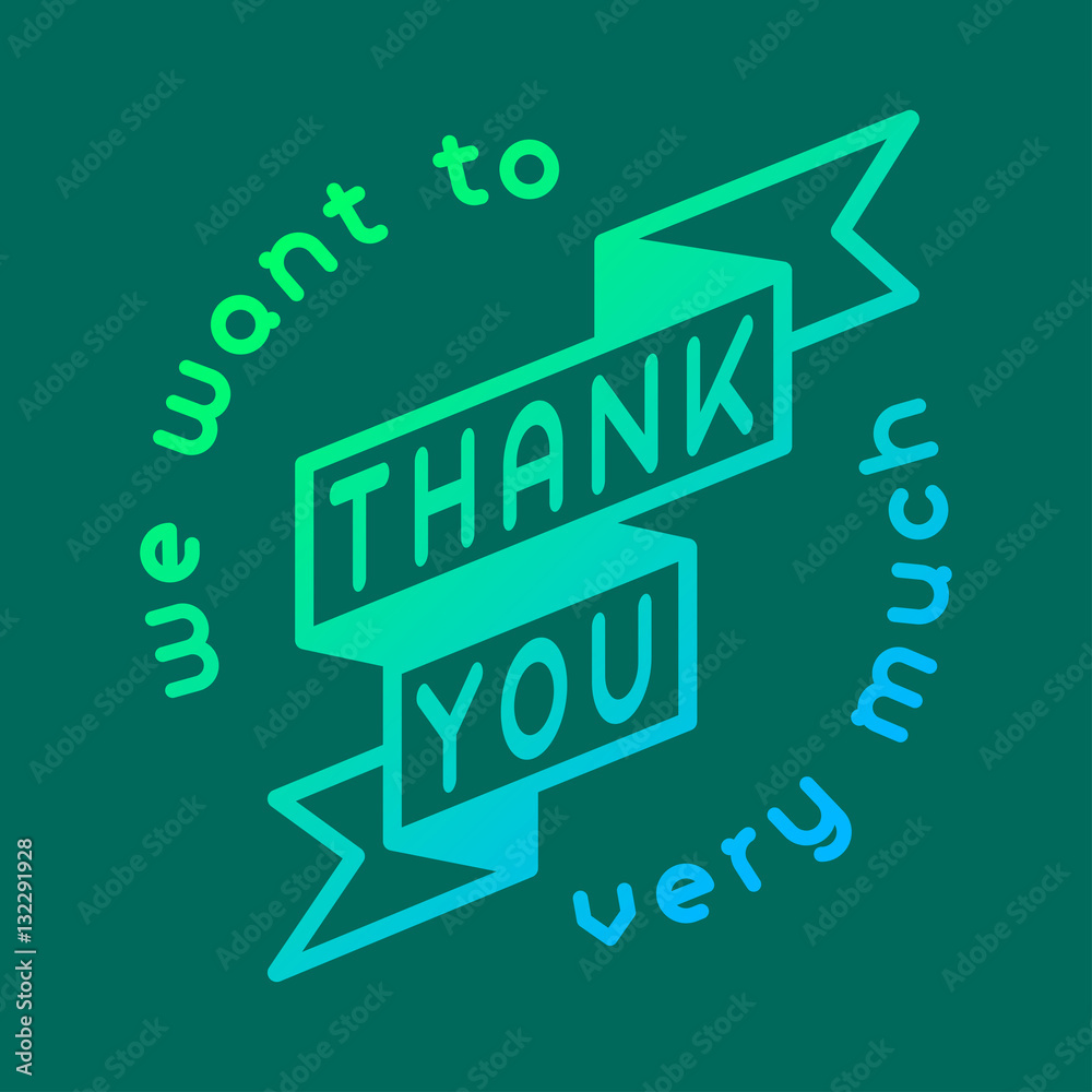 Thank you text lettering vector logo badge Stock Vector | Adobe Stock