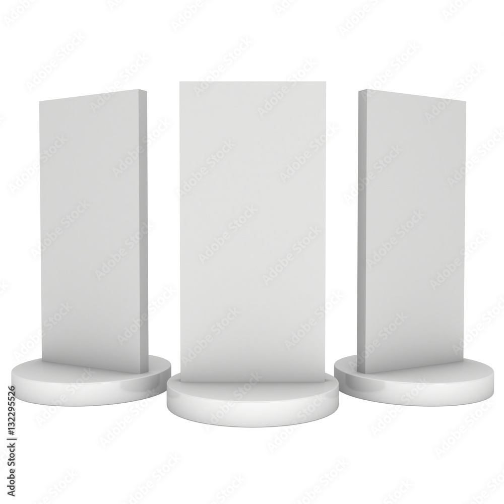 LCD Screen Stand. Blank Trade Show Booth. 3d render of lcd screen ...