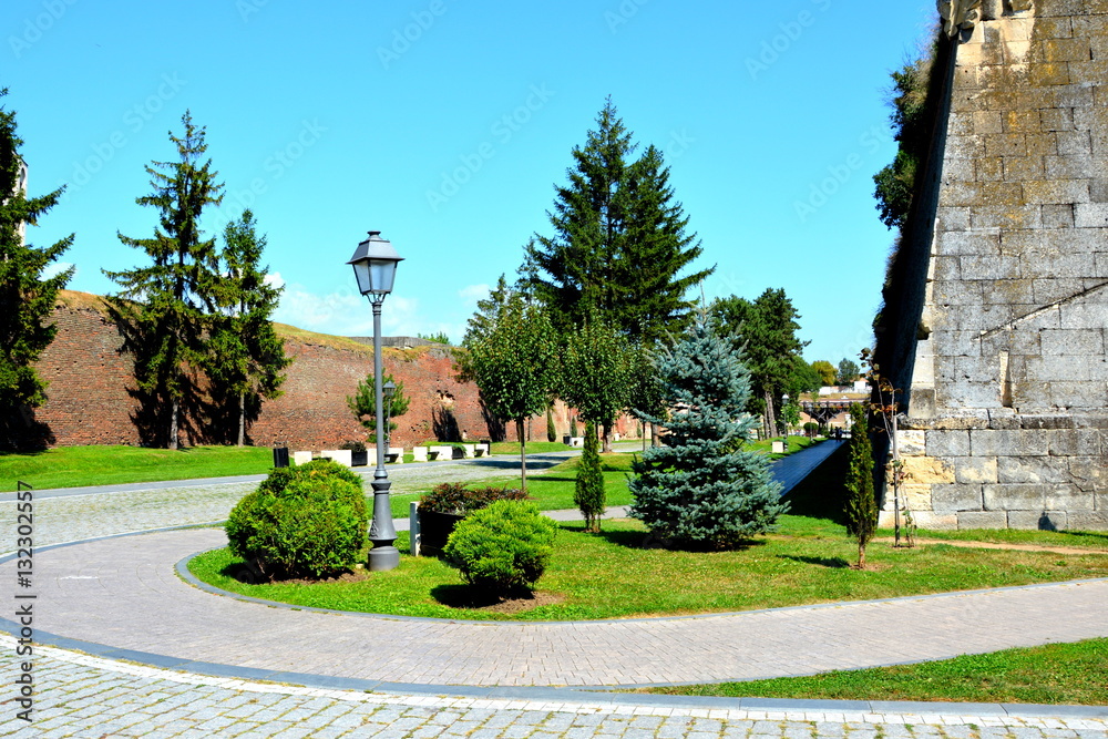 Medieval fortress Alba Iulia, Transylvania.The modern city is located ...