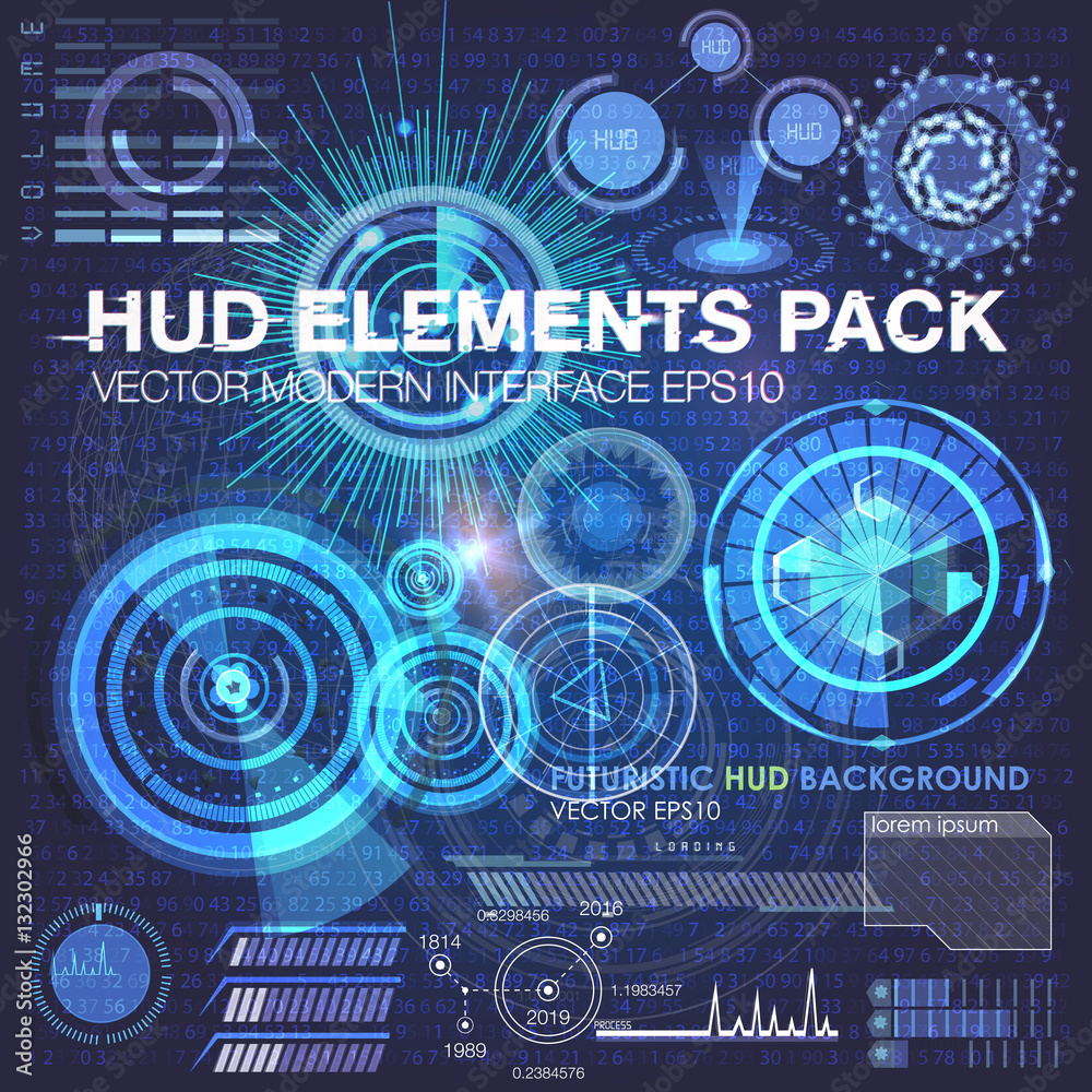 HUD background outer space. infographic elements. futuristic user ...