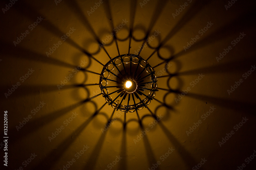 Abstract light and shade come from lightbulb and lantern Stock Photo ...