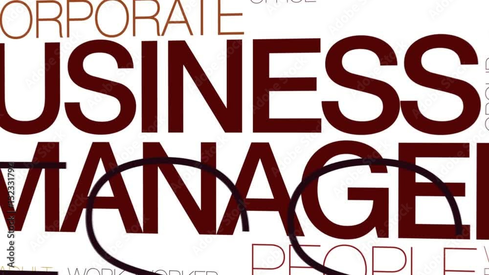 Business manager animated word cloud. Kinetic typography. Stock Video ...