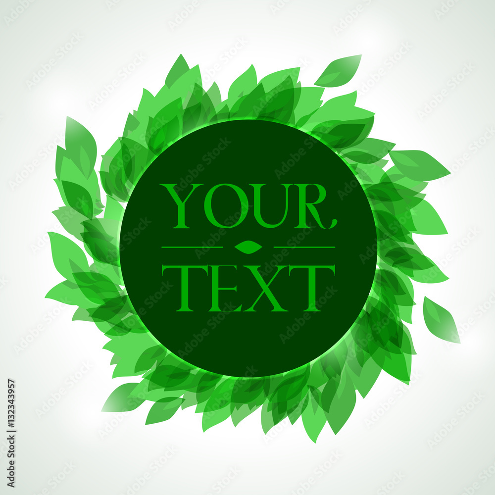 Nature design. Clean nature template - frame, border for text. Vector ...
