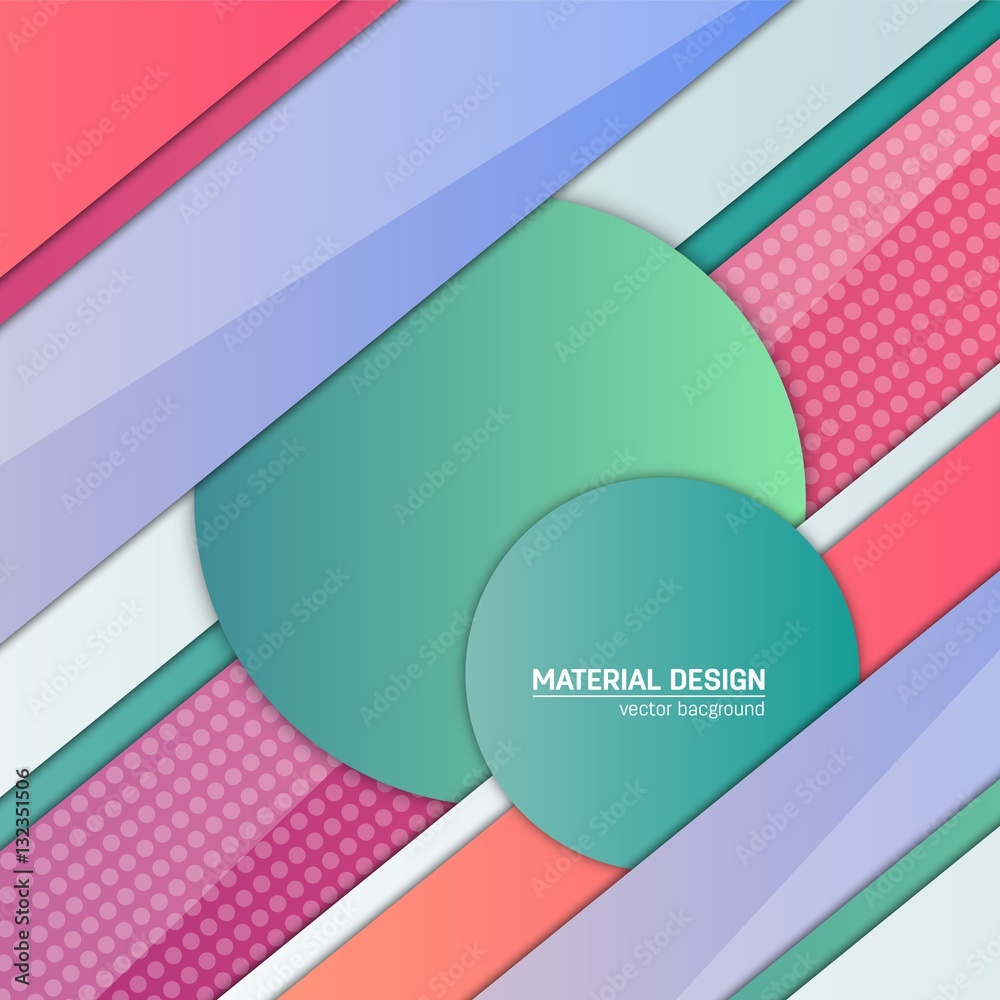 Vector material design background. Abstract creative concept layout ...