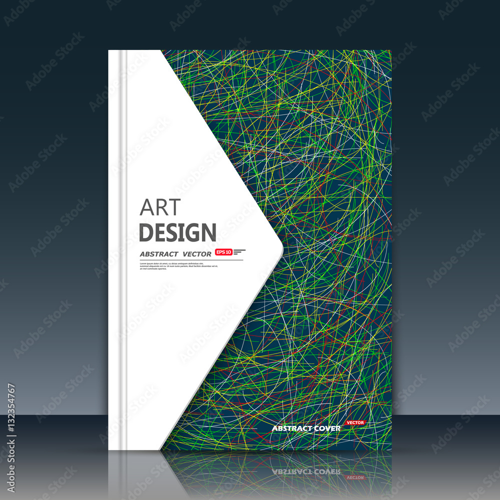 Abstract composition. Patch curve lines font texture. White triangle ...