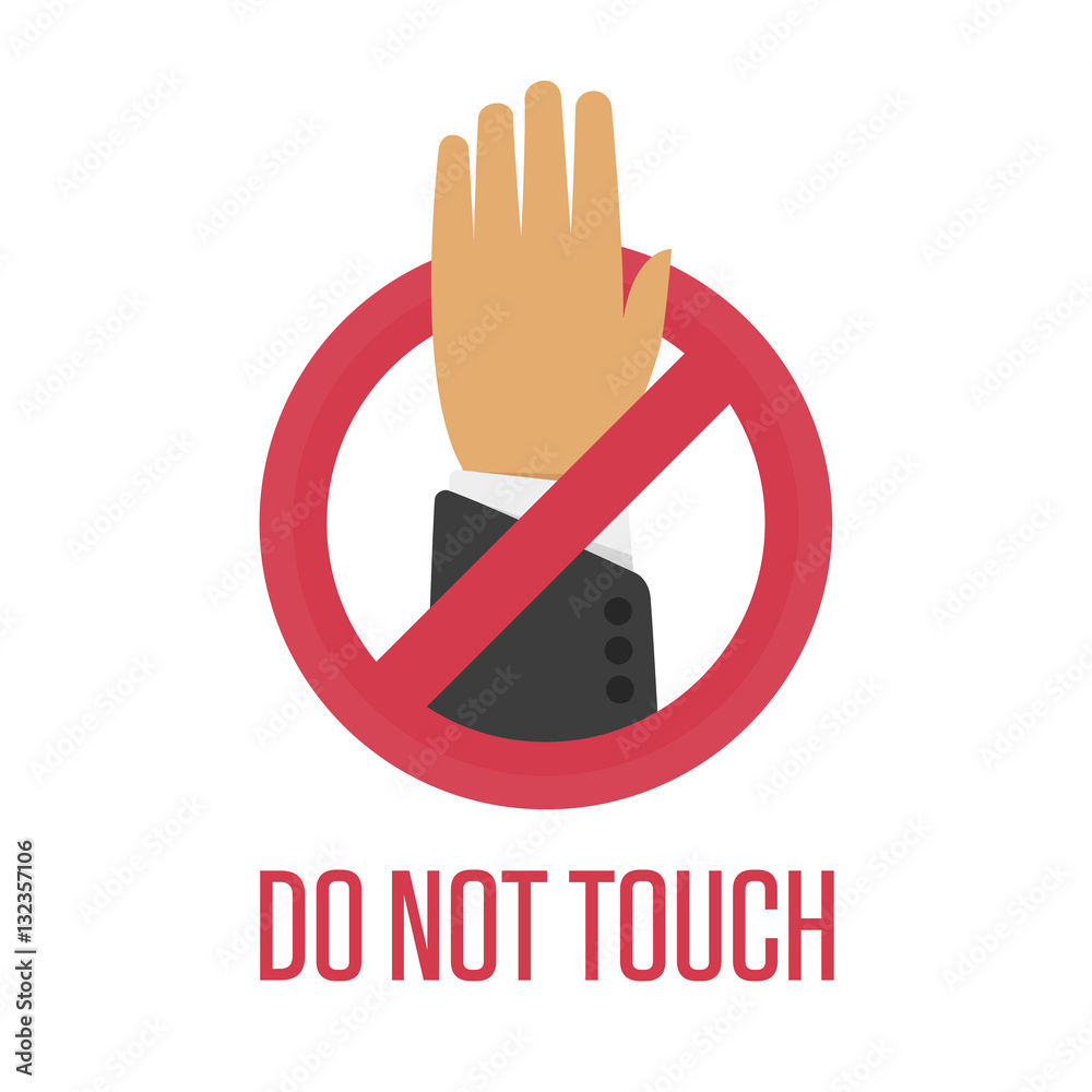 Do not touch sing. Stock-Vektorgrafik | Adobe Stock