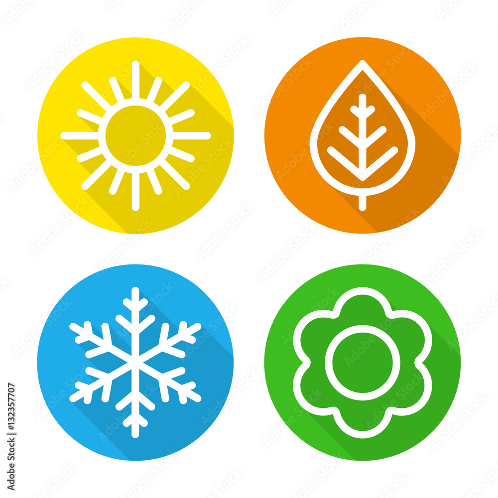 Set of icons seasons. Stock Vector | Adobe Stock